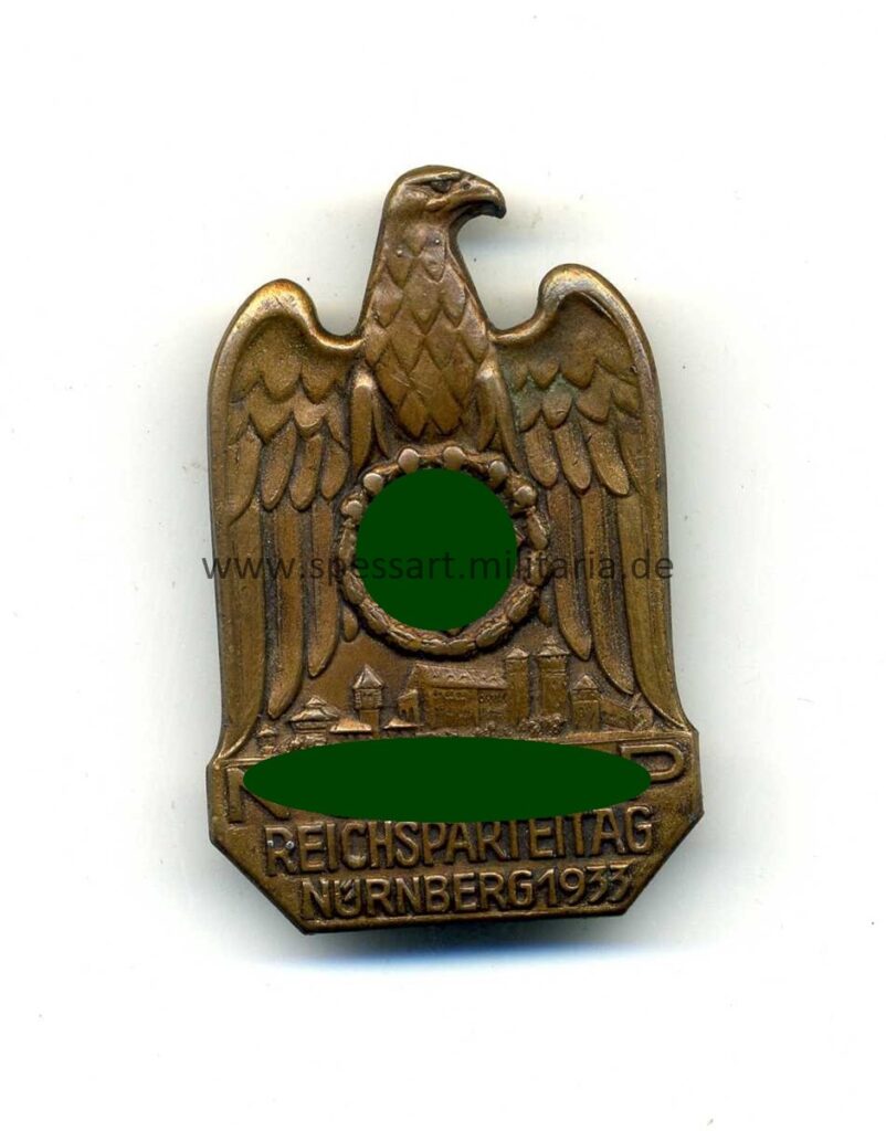 Abzeichen NSDAP Reichsparteitag Nürnberg 1933 - Spessart Militaria